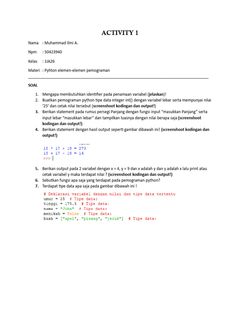 AP1 - AC1 - SMG - MUHAMMAD ILMI ATHFI - 50423940 | PDF