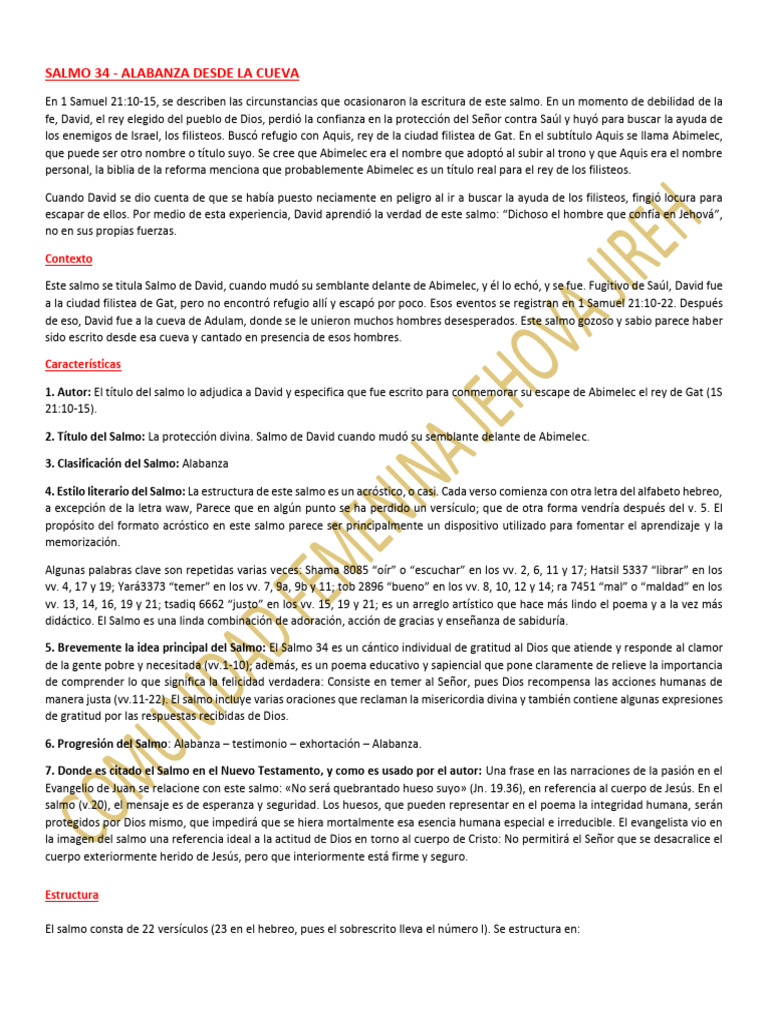 Salmo 34 | PDF