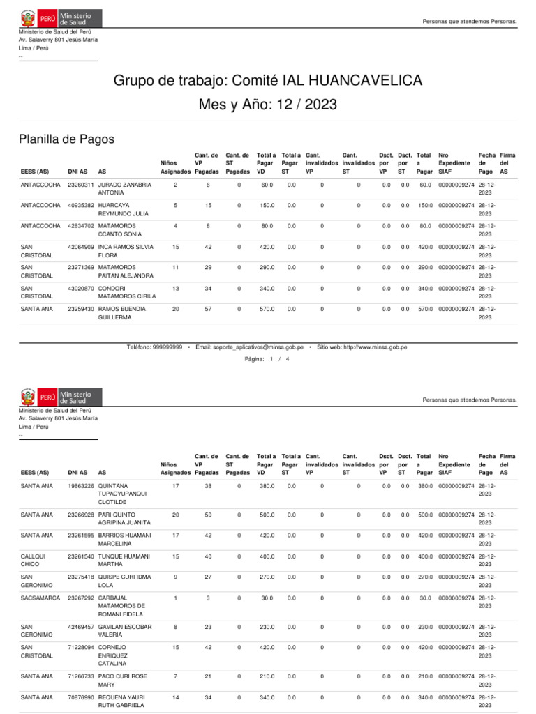 Modelos de Planillas | PDF
