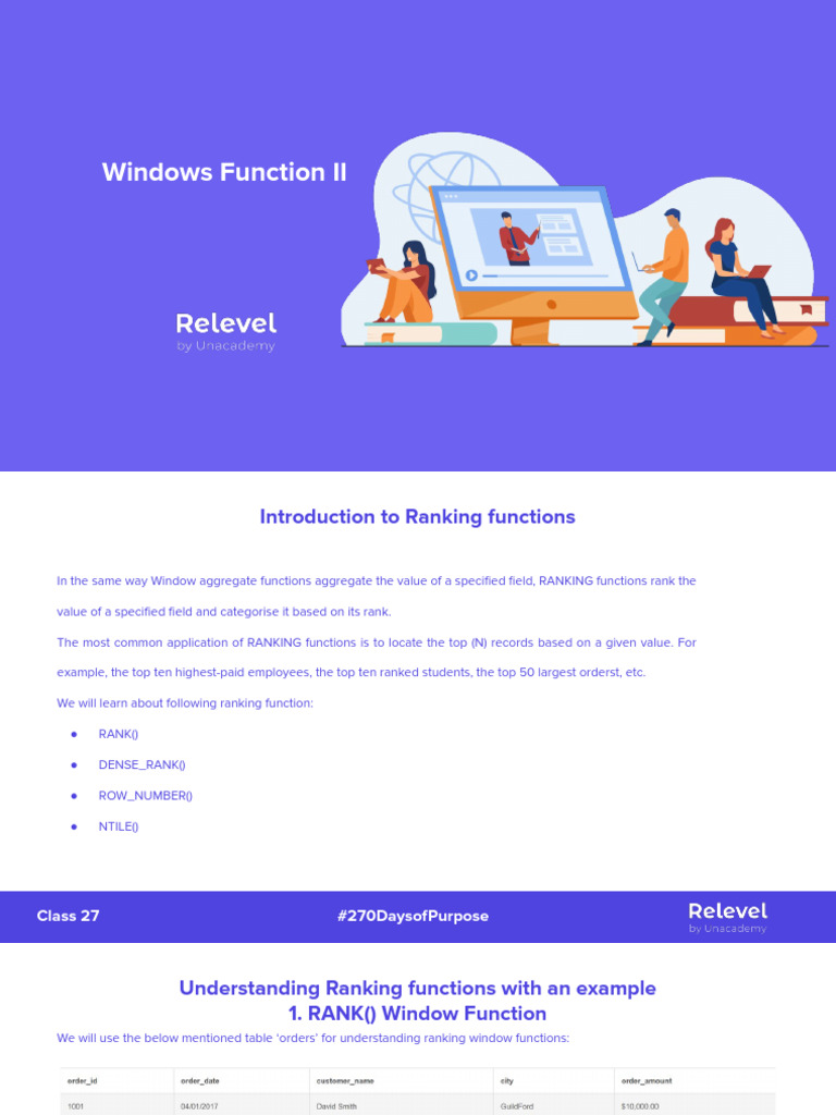 013 Windows Function II | PDF | Information Retrieval | Cybernetics