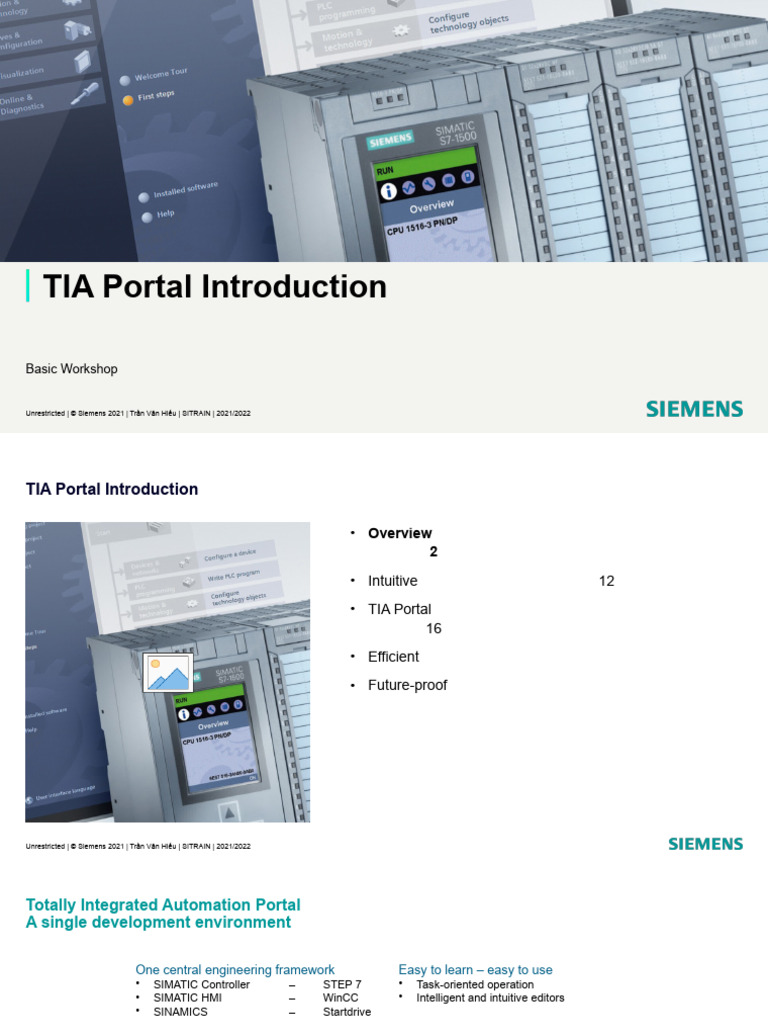 01 TIA Portal Intro | PDF | Computer Programming | Automation 01 TIA Portal Intro | PDF | Computer Programming | Automation