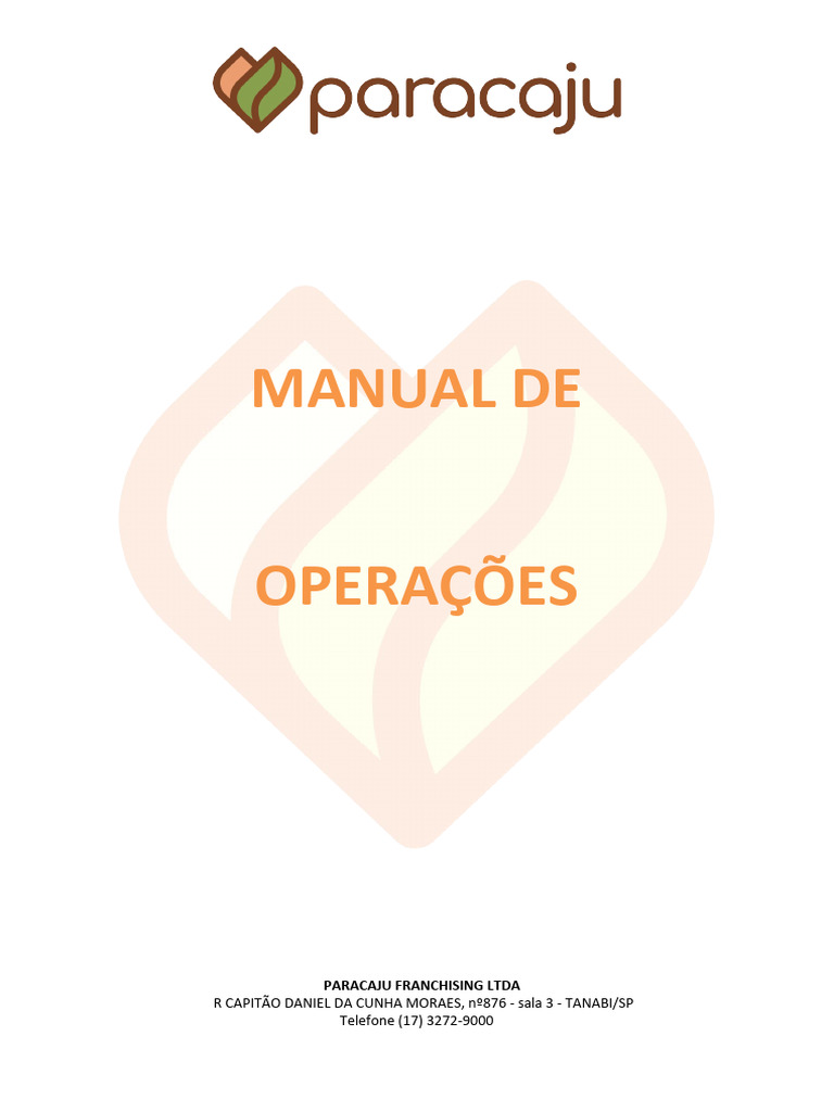 Manual de Operações | PDF | Qualidade (negócios) | Franchising