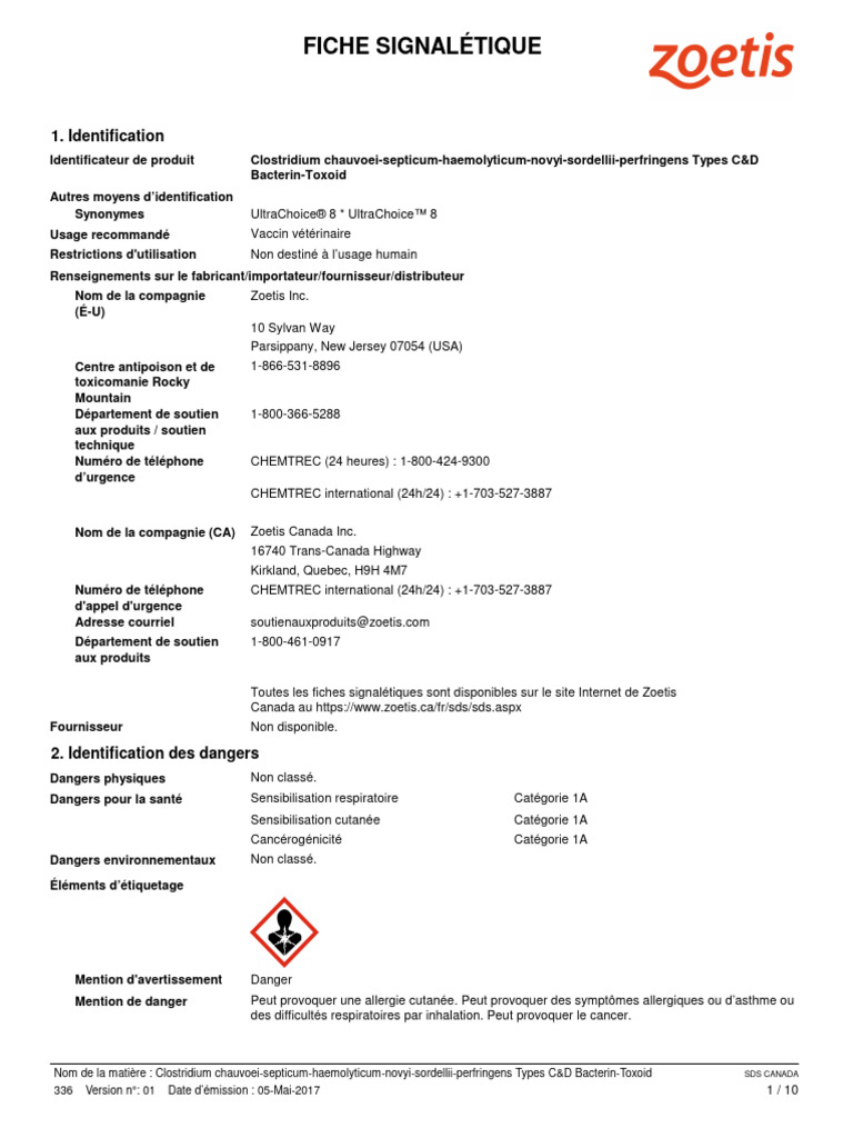 Ultrachoice 8 Canadian French Sds | PDF