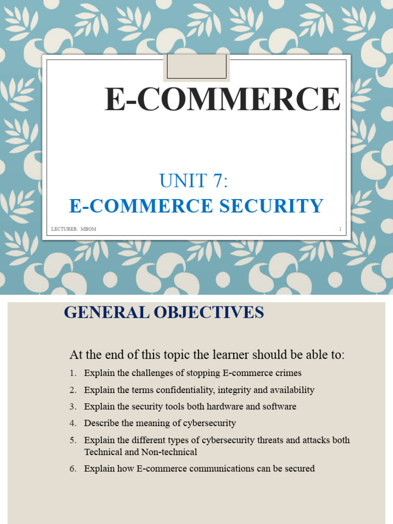 E-Commerce Security | PDF