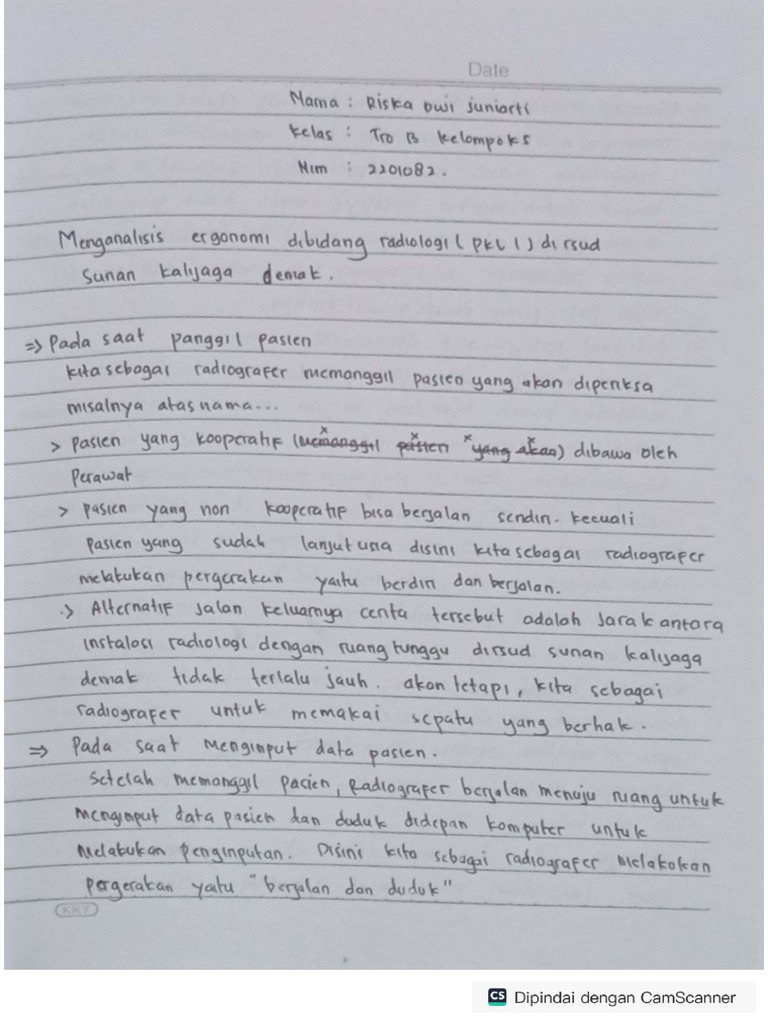 Riska Dwi Juniarti - TRO B - Tugas k3 Ergonomi | PDF