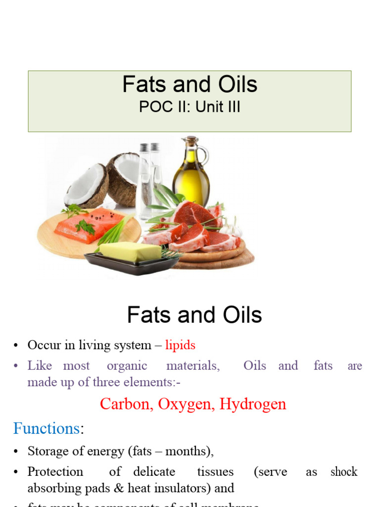 Unit III | PDF | Fatty Acid | Fat