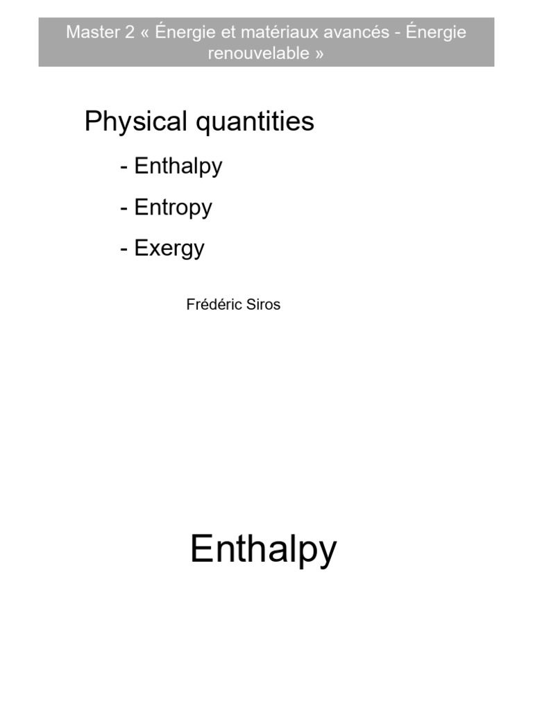 1bis - Physical Quantities-V2 | PDF | Exergy | Temperature