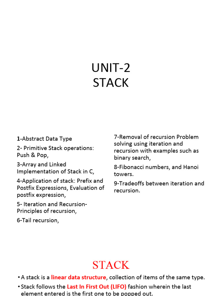 DS Unit 2 Stack | PDF