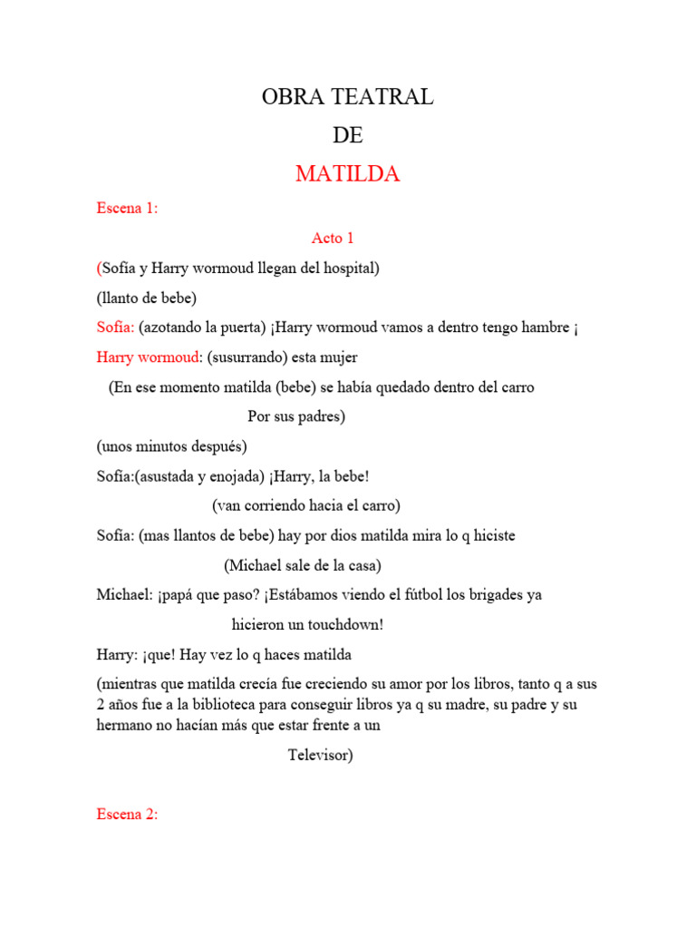 Matilda | PDF