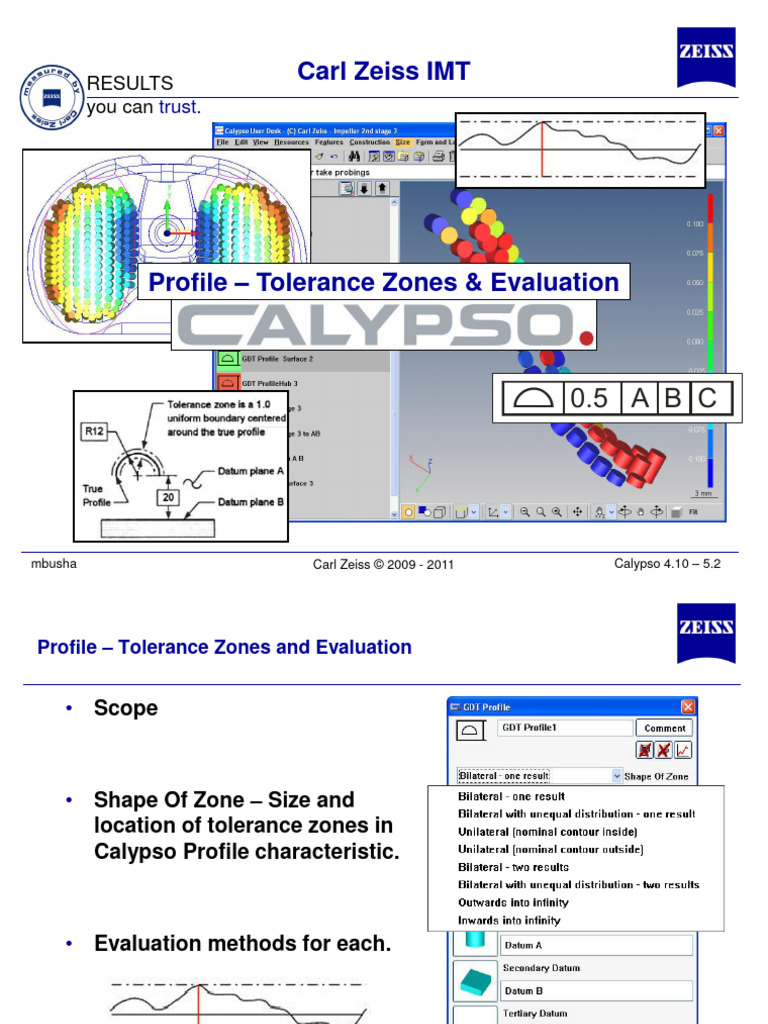 Tolerance Zones in Zeiss Calypso | PDF