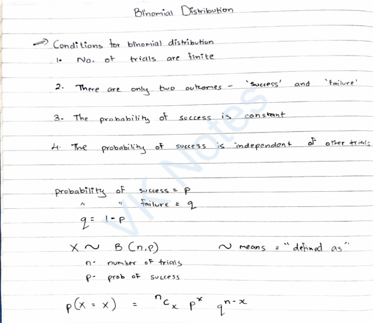 Binomial Distribution AS Level - Watermark | PDF