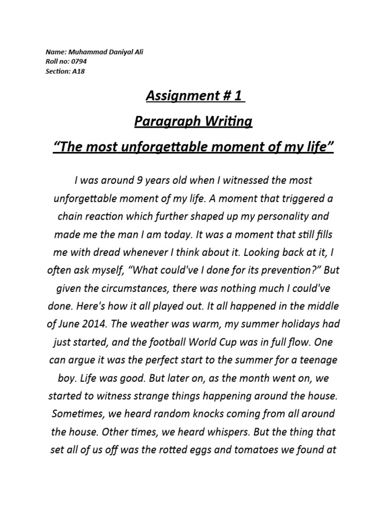 English Assignment #1 | PDF