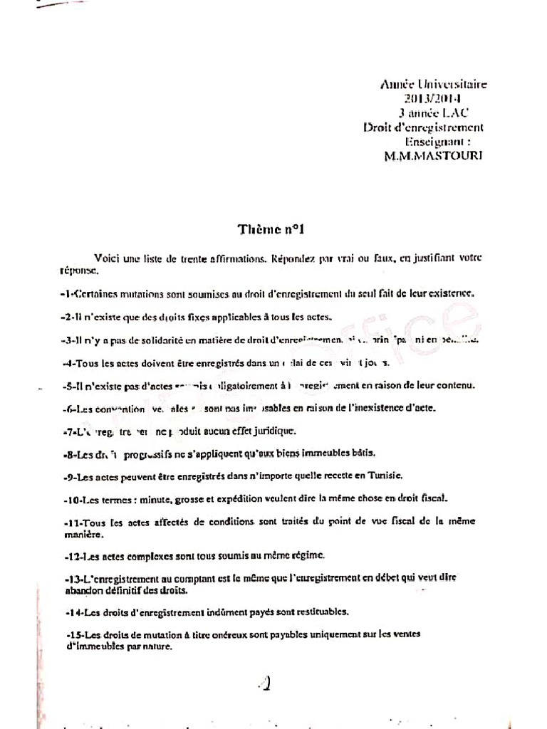 Exercices Corrigés | PDF