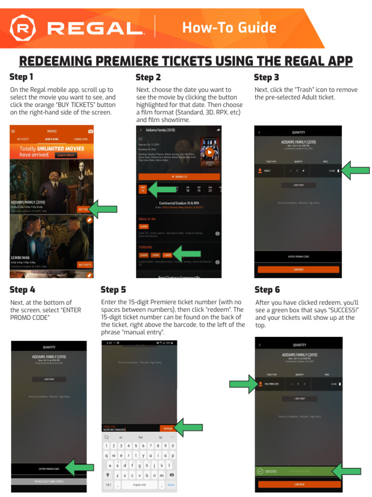 Regal - How To Redeem | PDF | Mobile Computers | Software