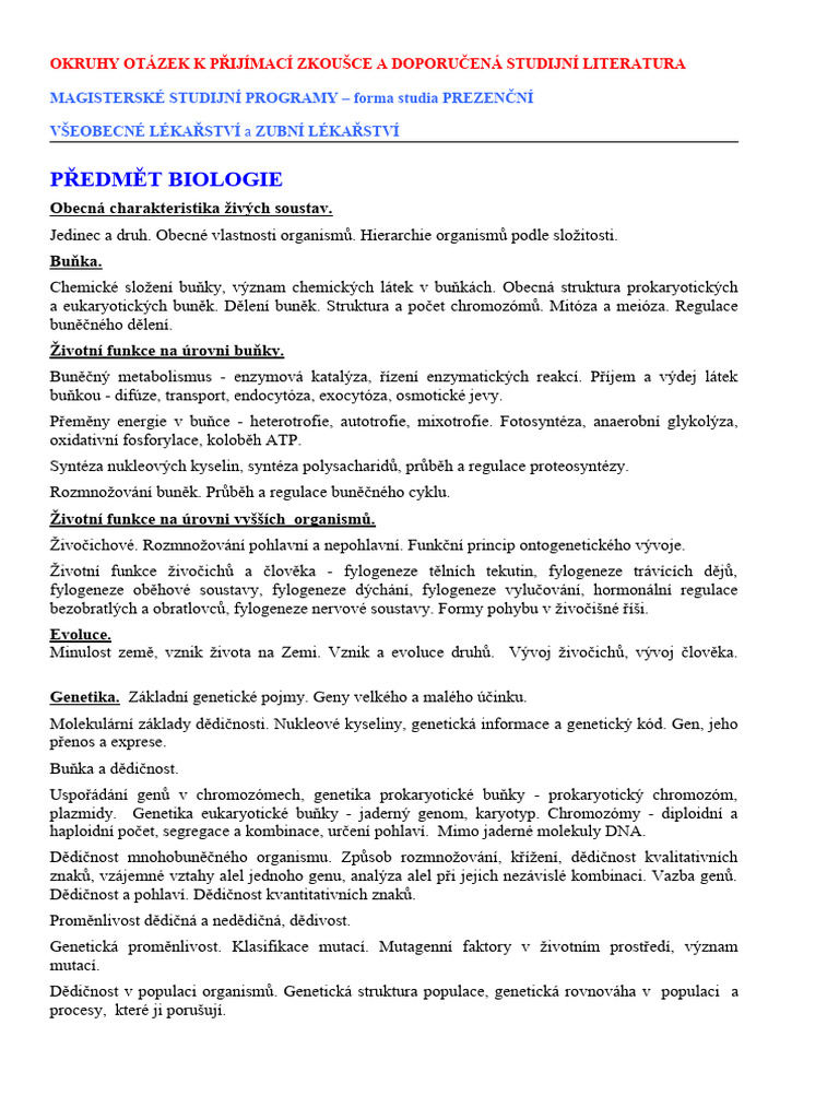 Okruhy Otazek K PZ 01 | PDF