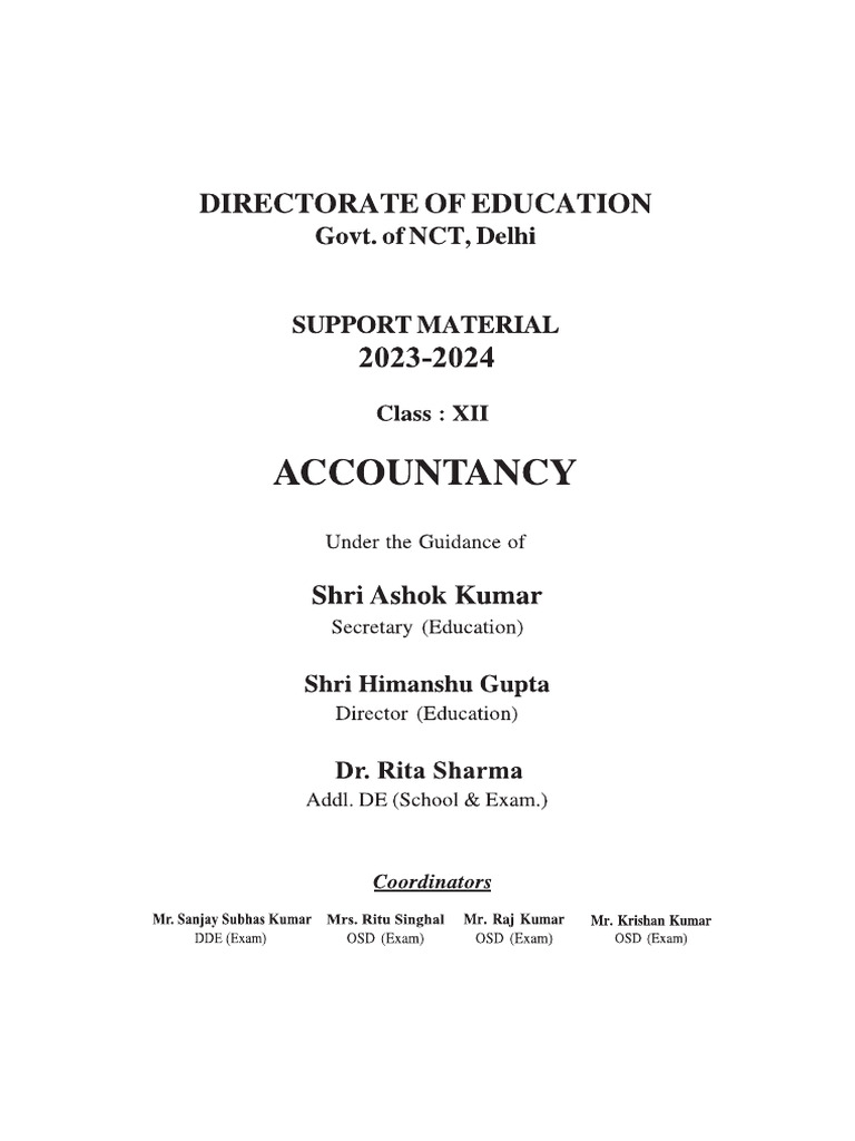 12 Accountancy Eng SM 2024 PDF | PDF | Partnership | Debits And Credits 12 Accountancy Eng SM 2024 PDF | PDF | Partnership | Debits And Credits