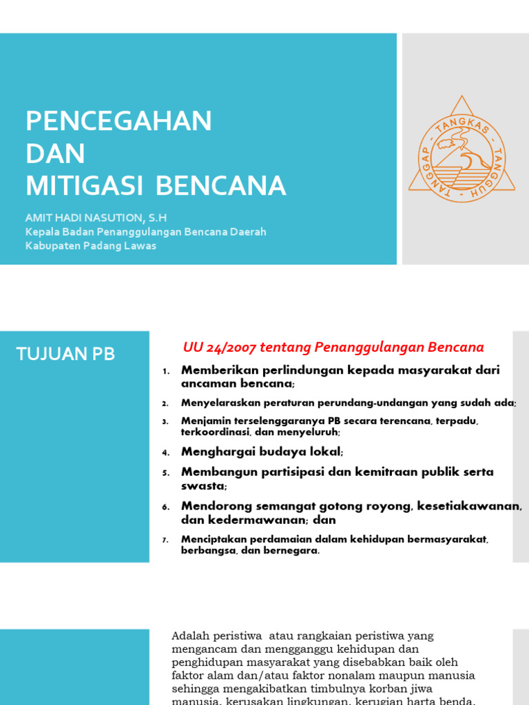 Materi Pencegahan Dan Mitigasi Bencana | PDF