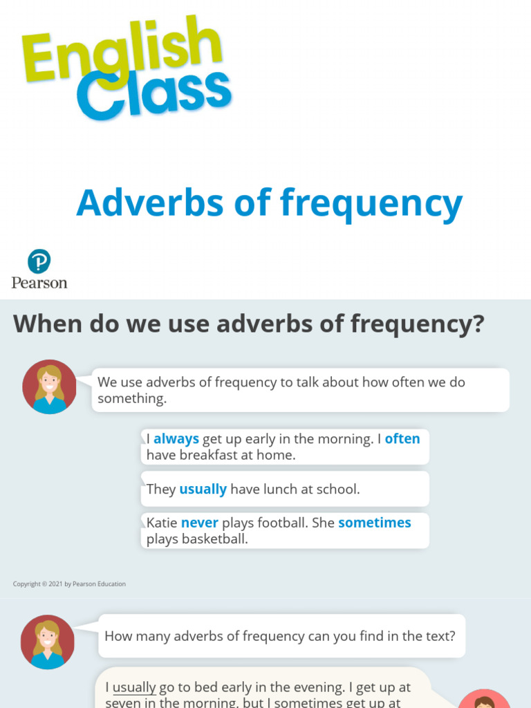 ENGLISH CLASS Adverbs of Frequency | PDF | Adverb | Grammar