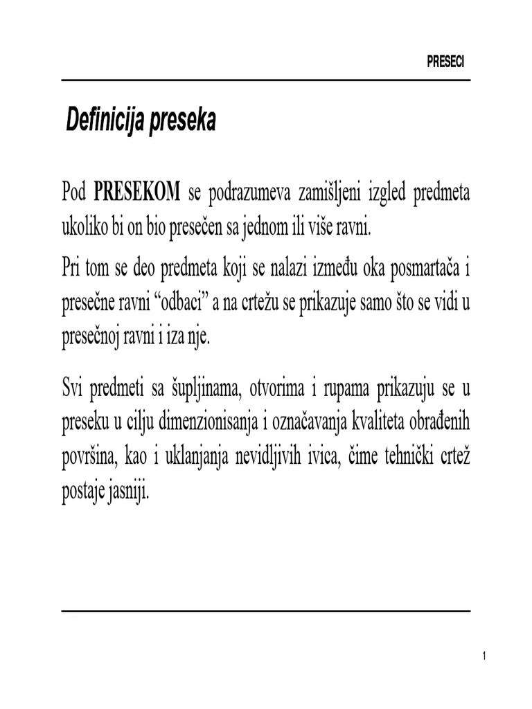 5 - Preseci - Predavanja | PDF