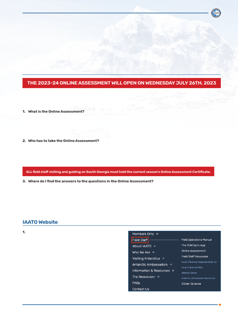 2023-24 Helpful Hints For The IAATO Online Assessment - en | PDF ...