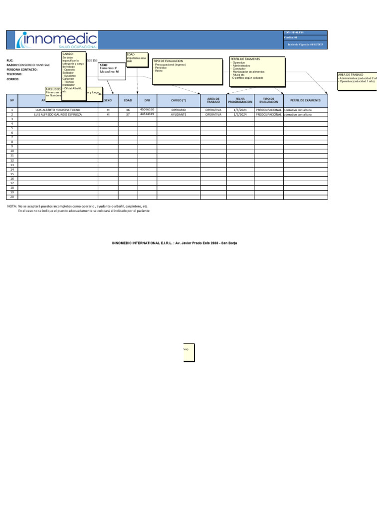 Formato de Programacion Emos Com-Fp-01.f09 | PDF