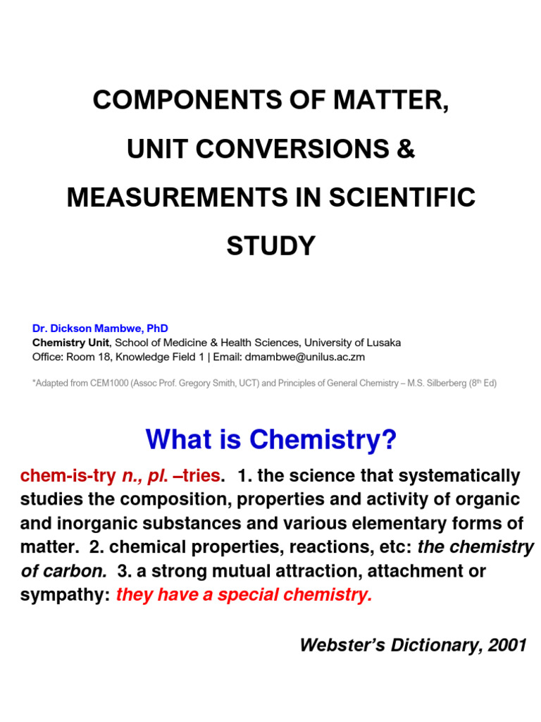 PMCH110 - Unit 1, Physical Measurements | PDF