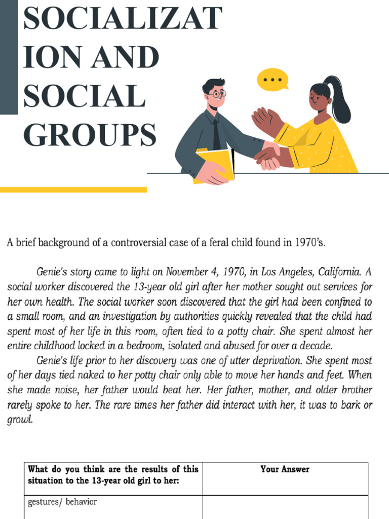 Socialization and Social Groups | PDF | Socialization | Social Group