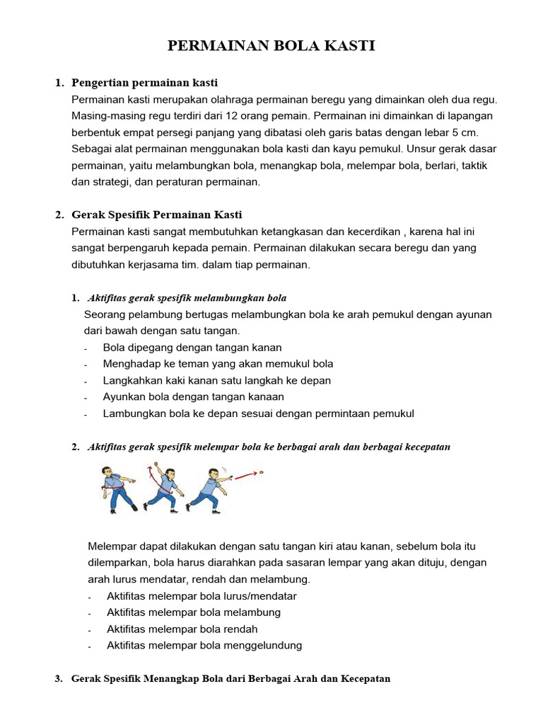 Permainan Bola Kasti | PDF