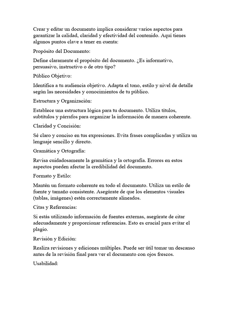 Guía para Crear Documentos Efectivos | PDF | Usabilidad | Informática