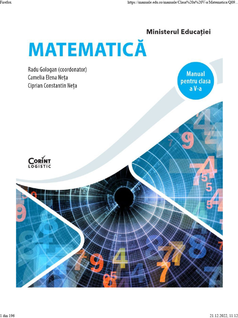 Manual Clasa A V-A MATEMATICA | PDF