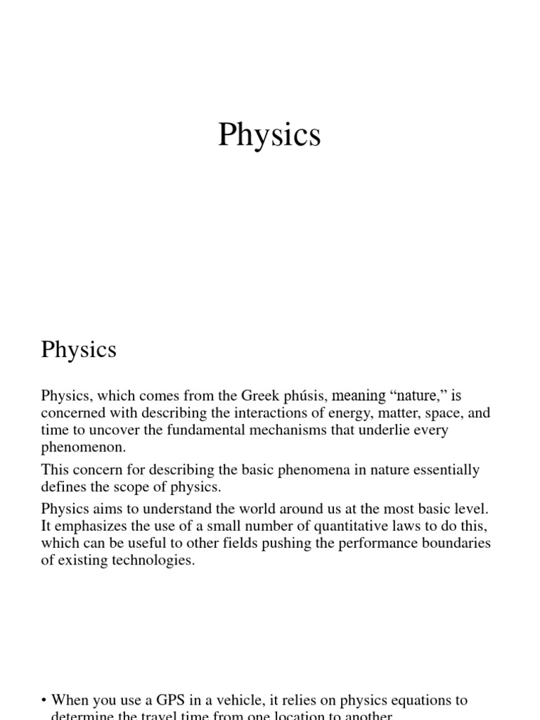 Physics - Introduction and Mechanics | PDF | Force | Velocity