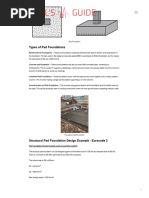 Pad Foundation Design Example Eurocode 2 | PDF | Foundation (Engineering) | Beam (Structure)