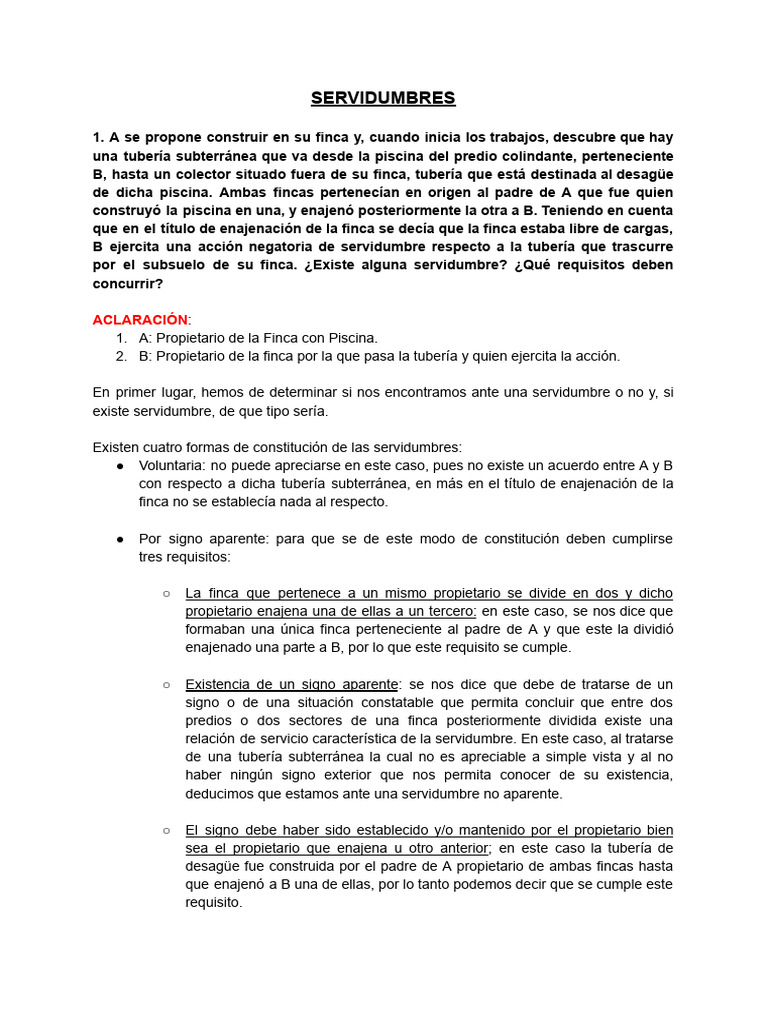 Practica Servidumbre PDF | PDF
