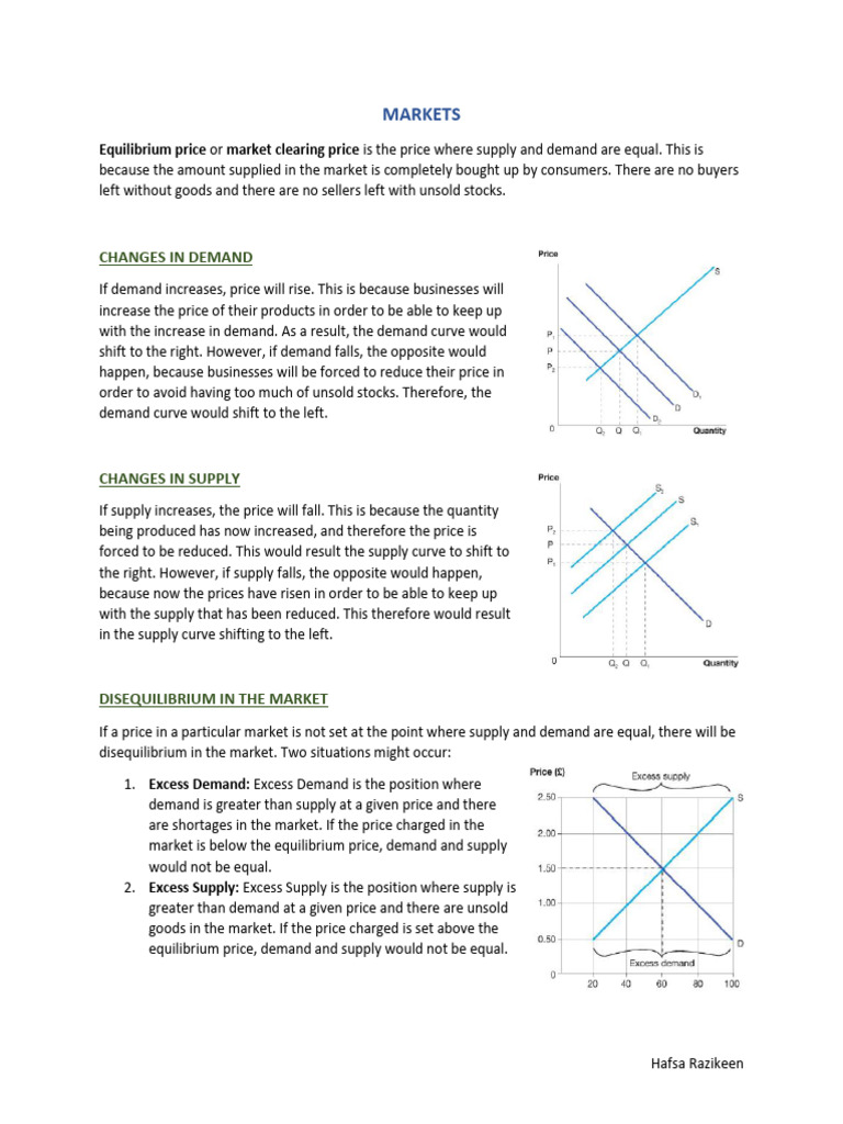 Chapter 6: Markets - AS Business Studies | PDF | Finance & Money Management