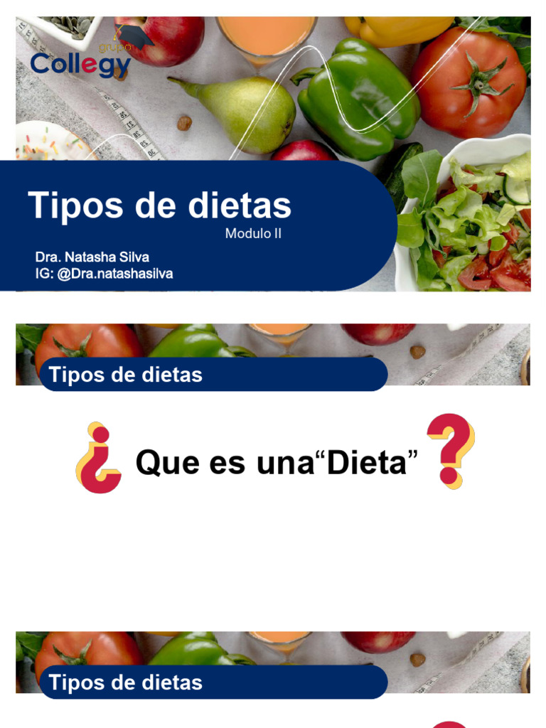 Modulo II. Tipos de Dietas | PDF | Tecnología | Estilo de vida