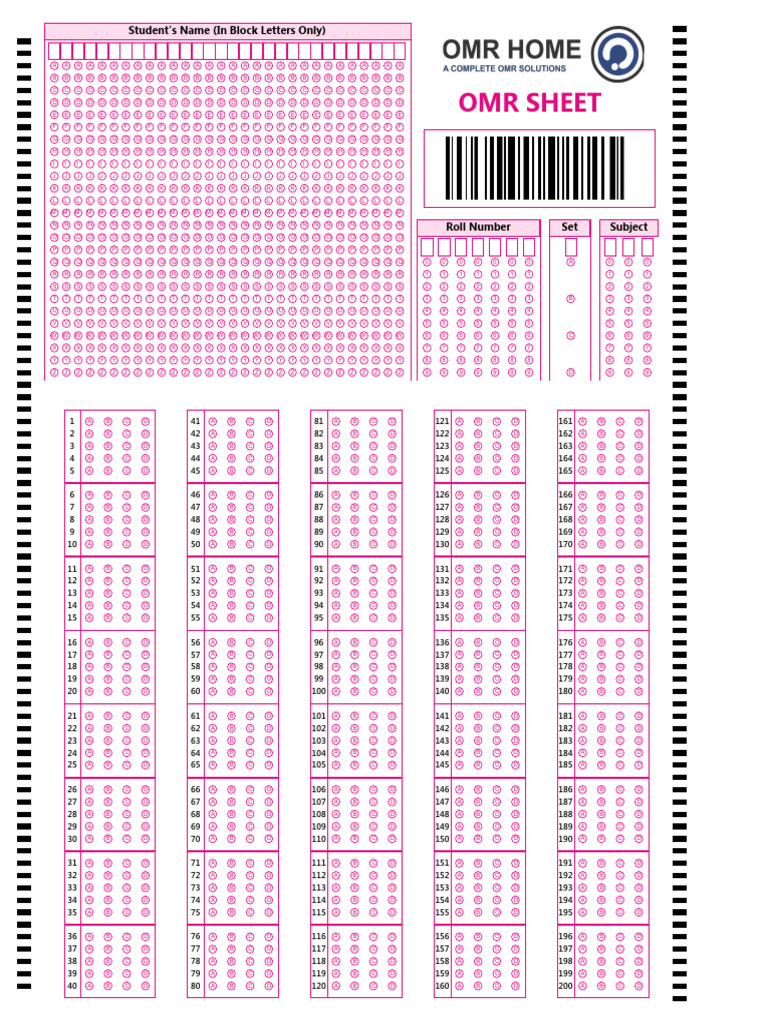 OMR Sheet Template | PDF
