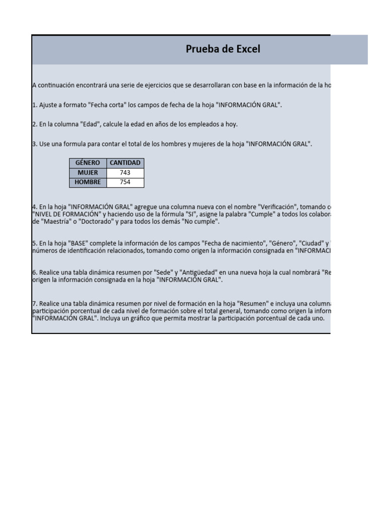 Prueba de Excel | PDF | Microsoft Excel