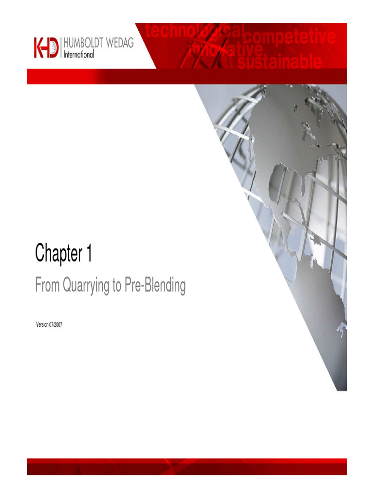 From Quarrying to Pre-Blending Process | PDF | Cement | Nature