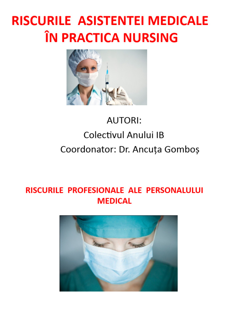 Riscurile Profesionale Ale Asistentei Medicale-Corectat | PDF