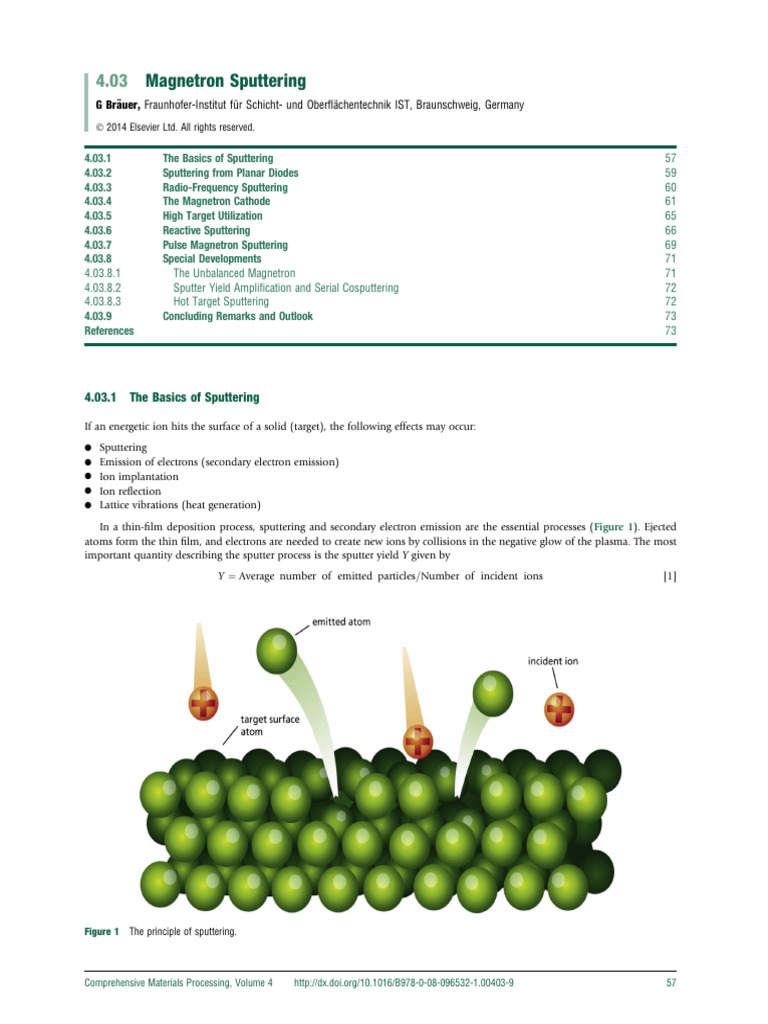 Sputtering | PDF | Sputtering | Thin Film