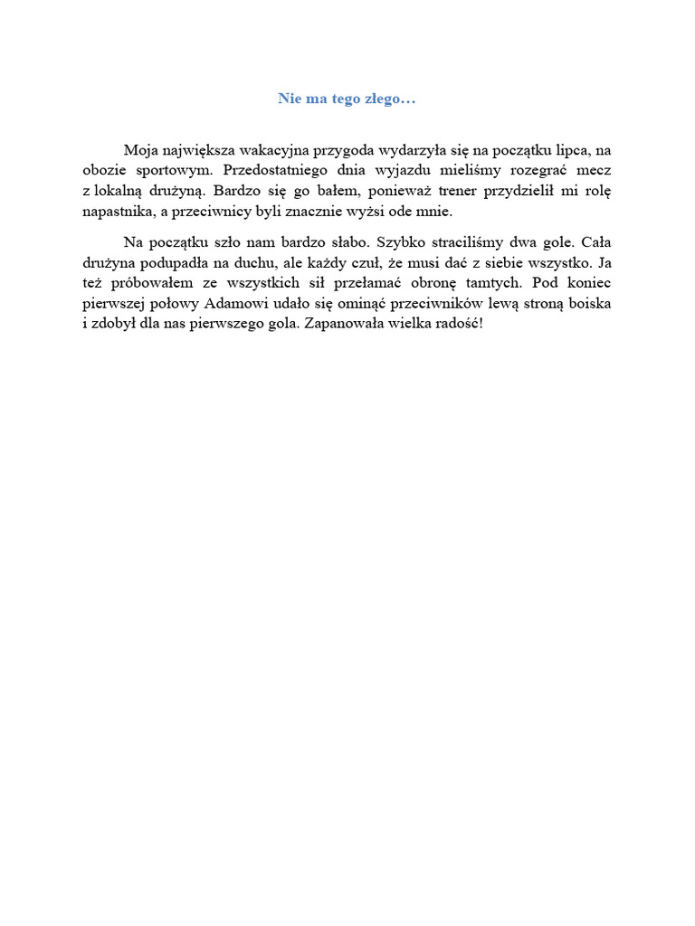 Nie Ma Tego Złego - Informatyka | PDF