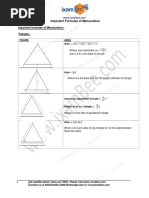 Mensuration Formulas Class 10 PDF | PDF