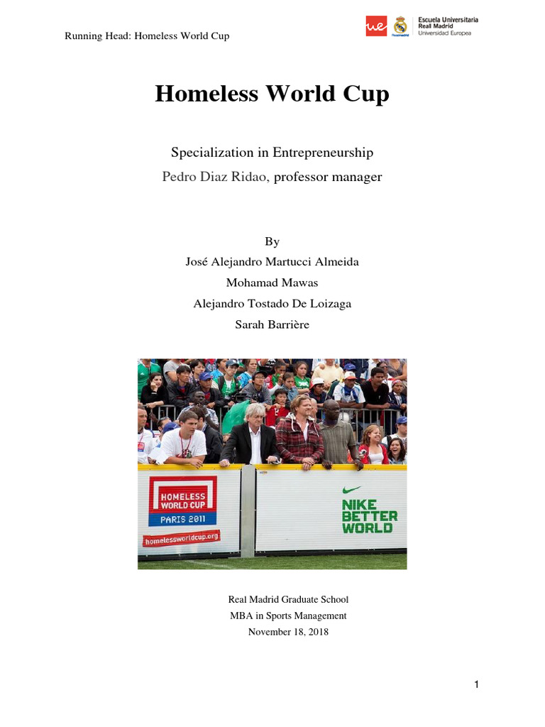 Growth and Challenges of Homeless World Cup | PDF