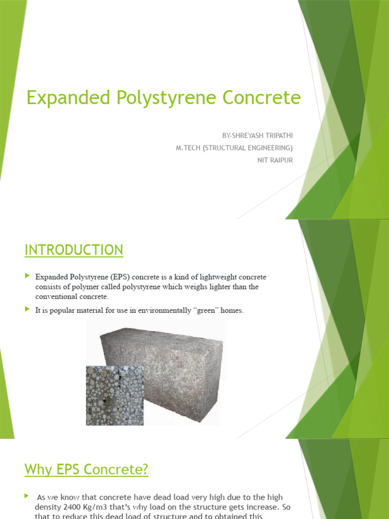 Expanded Polystyrene Concrete | PDF | Polystyrene | Concrete