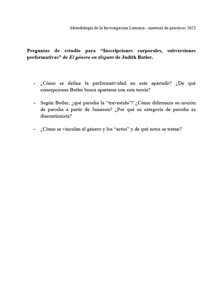 Metodología de La Investigación Literaria - Material de Prácticos 2023 | PDF