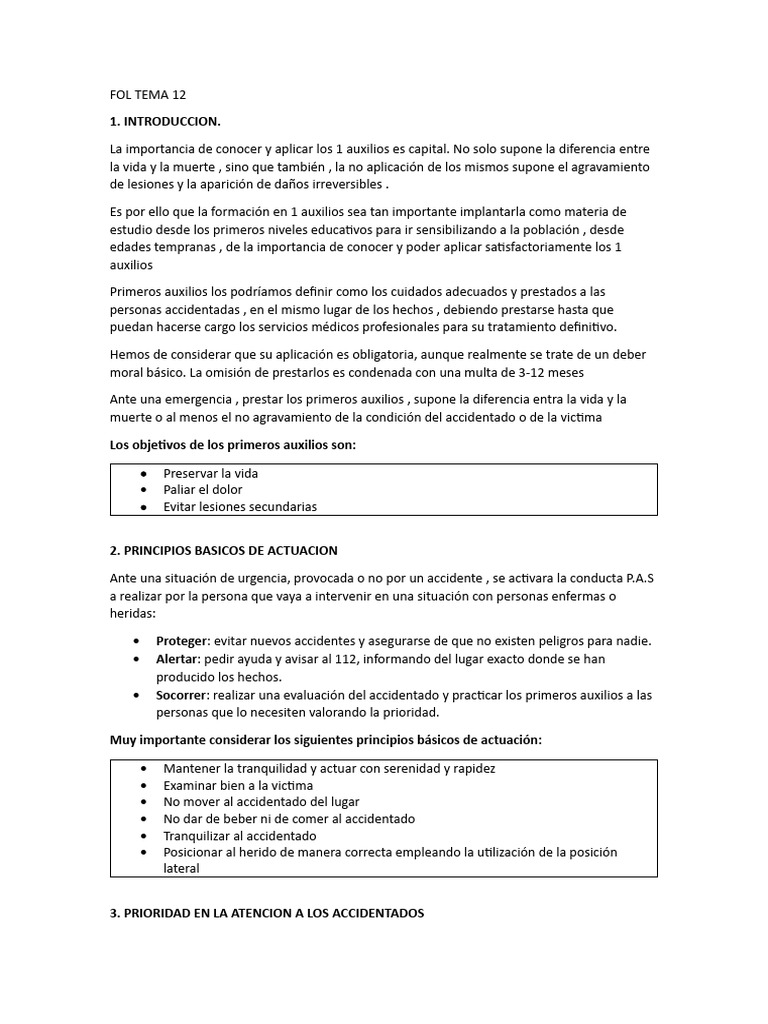 Fol Tema 12 | PDF | Quemar | Sangrado