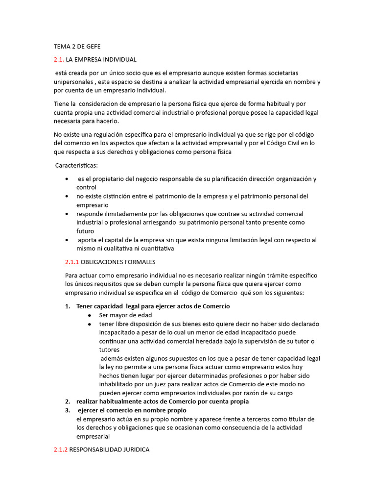 Tema 2 de Gefe | PDF | Sociedad de responsabilidad limitada | Cooperativa