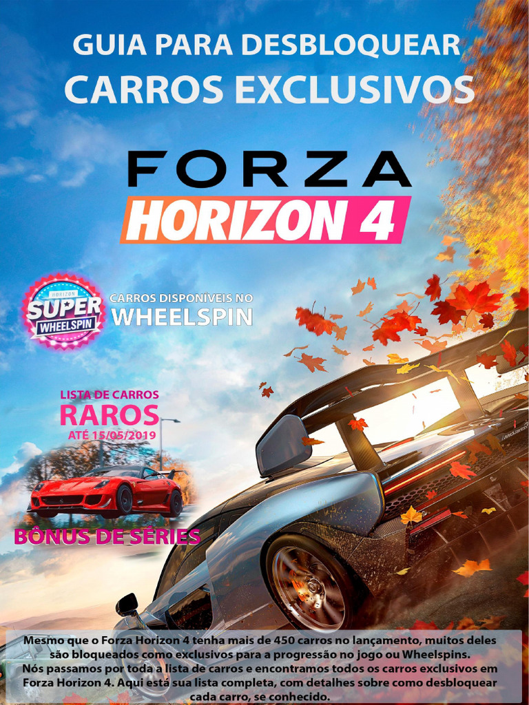 Guia para Desbloquear Todos Os Carros Exclusivos em Forza Horizon 4 | PDF | Ford Motor Company ...