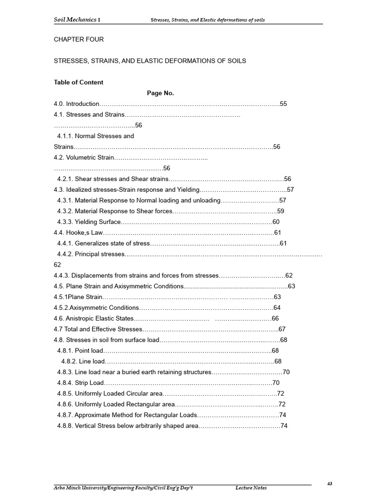 Chapter4 - Stress, Strain and Elastic Deformation of Soils | PDF ...