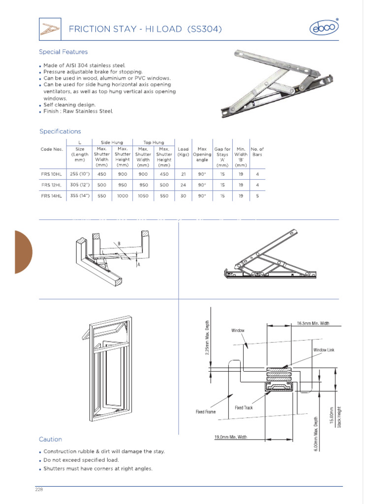 Friction Stay Hi Load | PDF